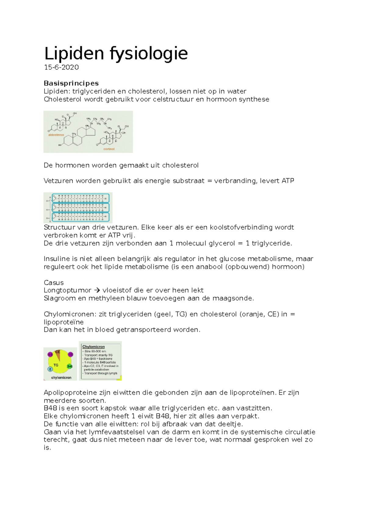 Lipiden fysiologie - Lipiden fysiologie 15-6- Basisprincipes Lipiden ...
