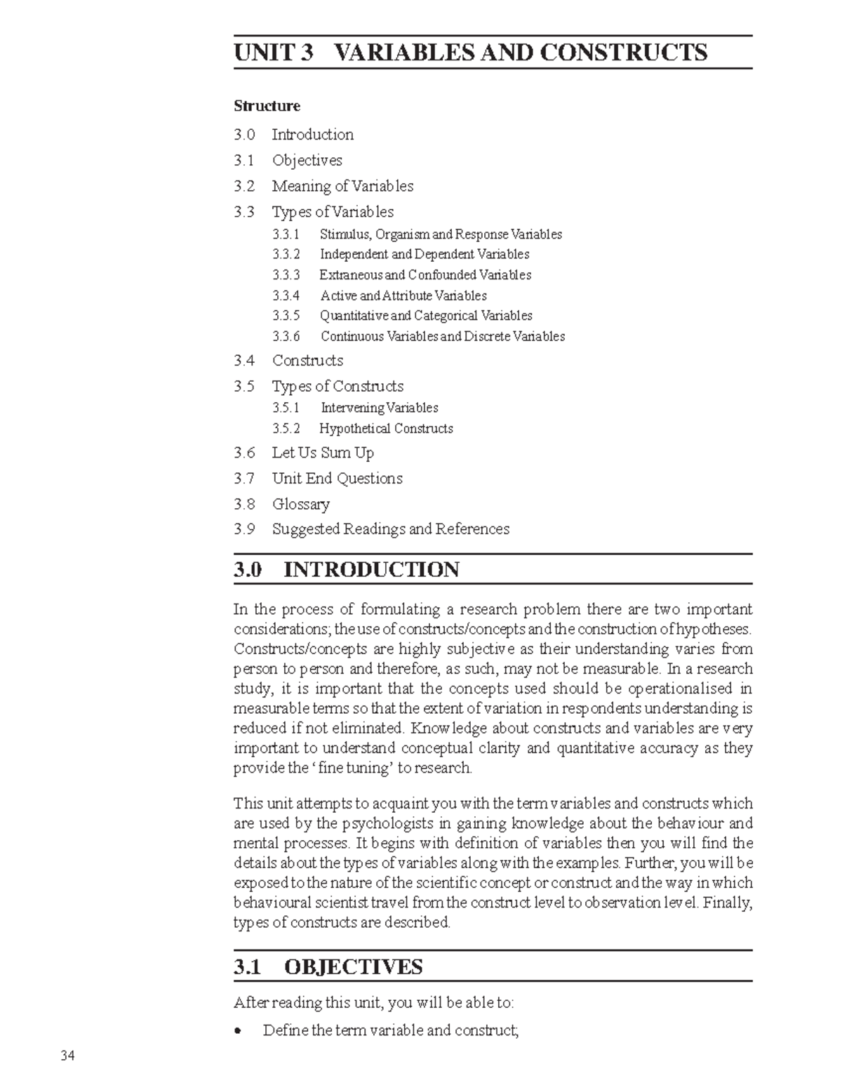 Variables - PDF - Introduction to Research Methods in Psychology UNIT 3 ...