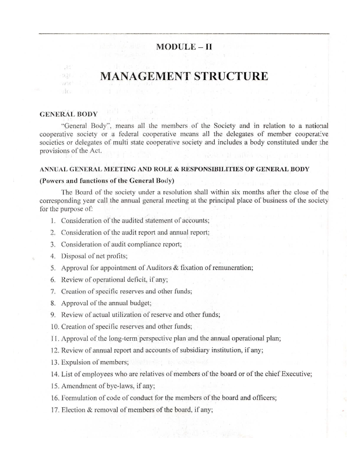 Management structure - SCHOOL OF DISTANCE EDUCATION MODULE - H ...