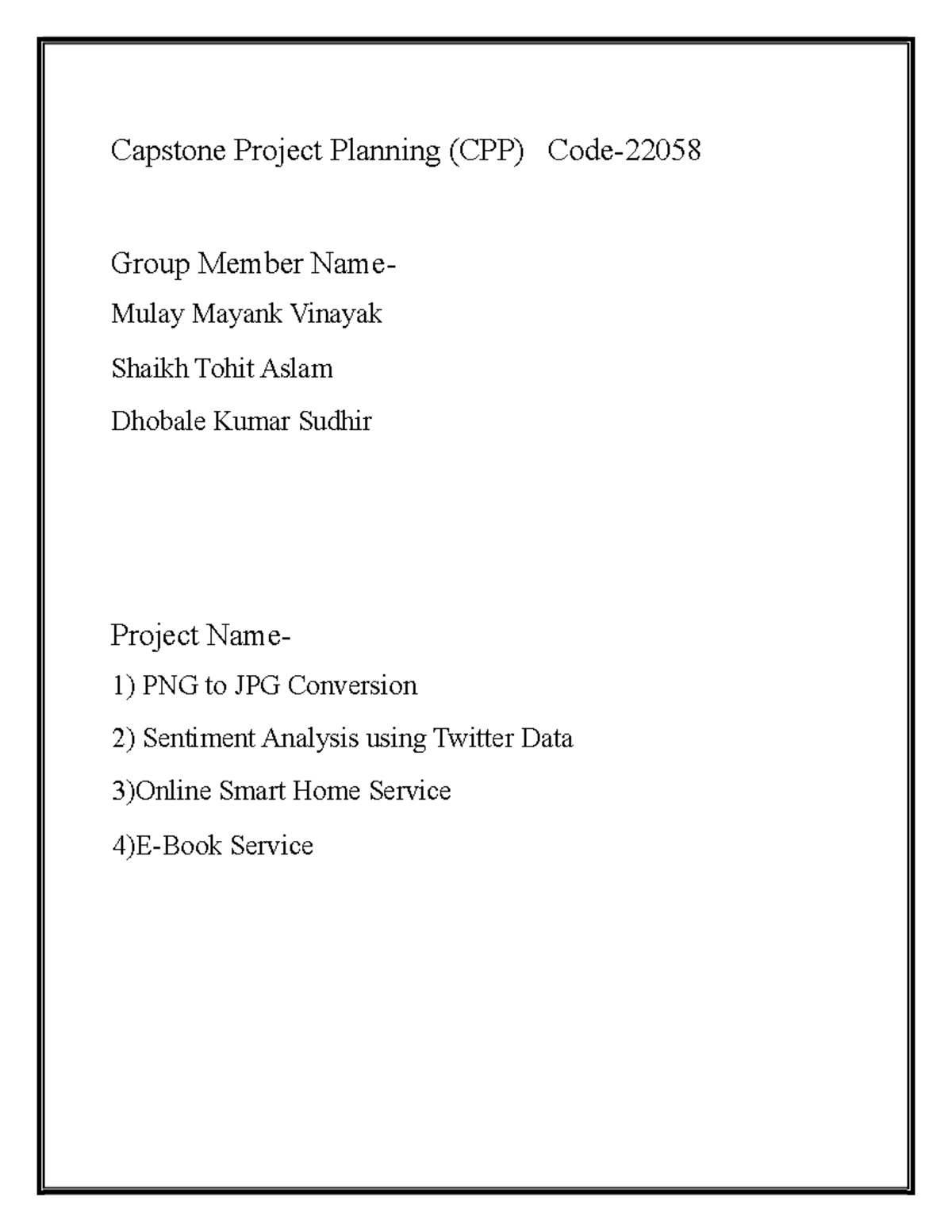 Capstone Project Planning 1 - This platform aims to cater to users ...