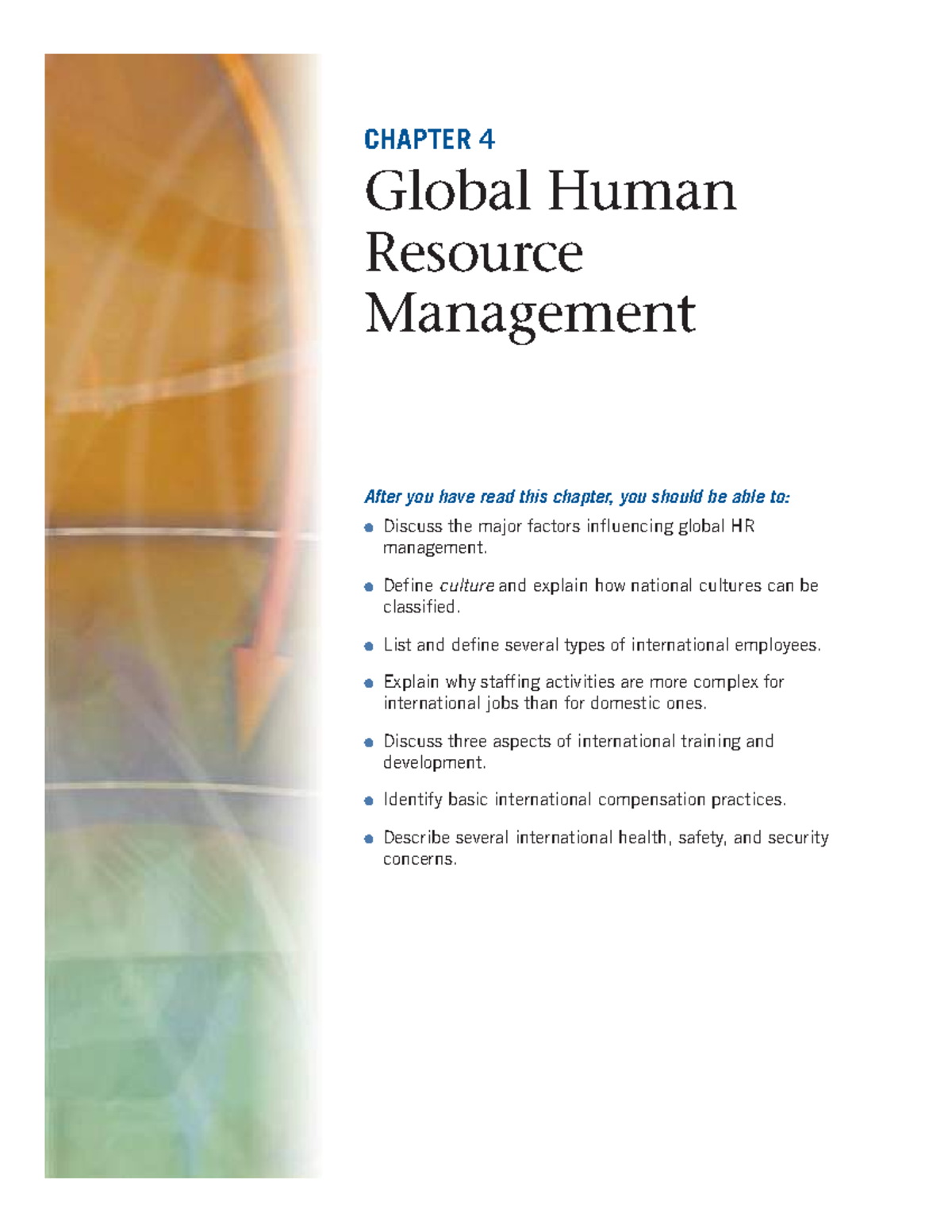 Chapter 4 - Global Human Resources Mangement - CHAPTER 4 Global Human ...