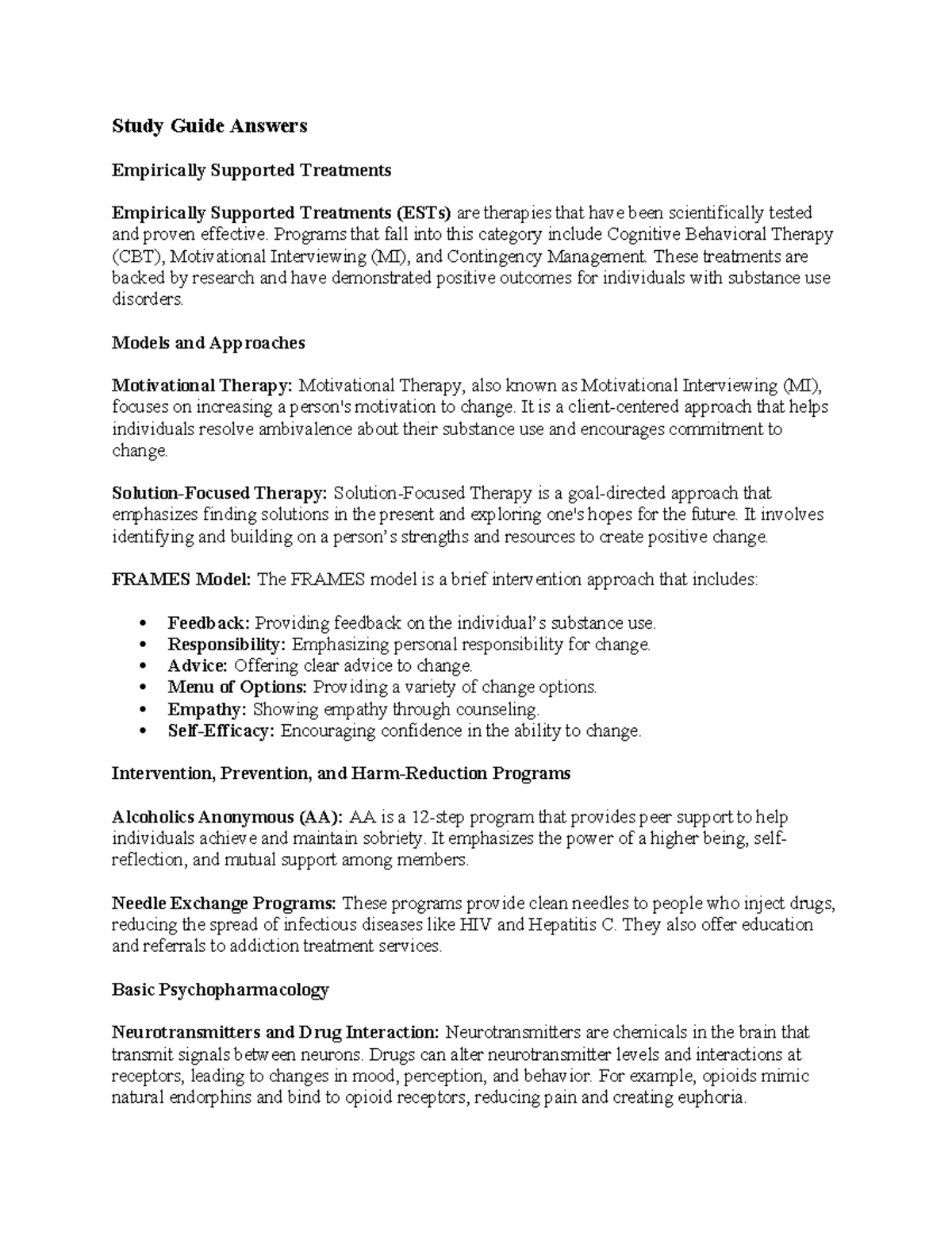 Study Guide Answers - Study Guide Answers Empirically Supported ...