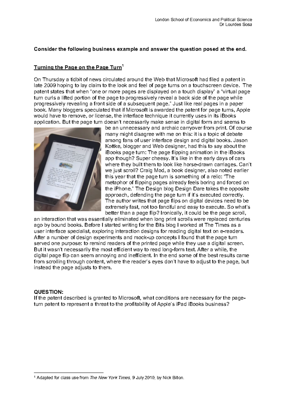 MG106 Lecture 1 - Page Turn Handout - London School of Economics and ...