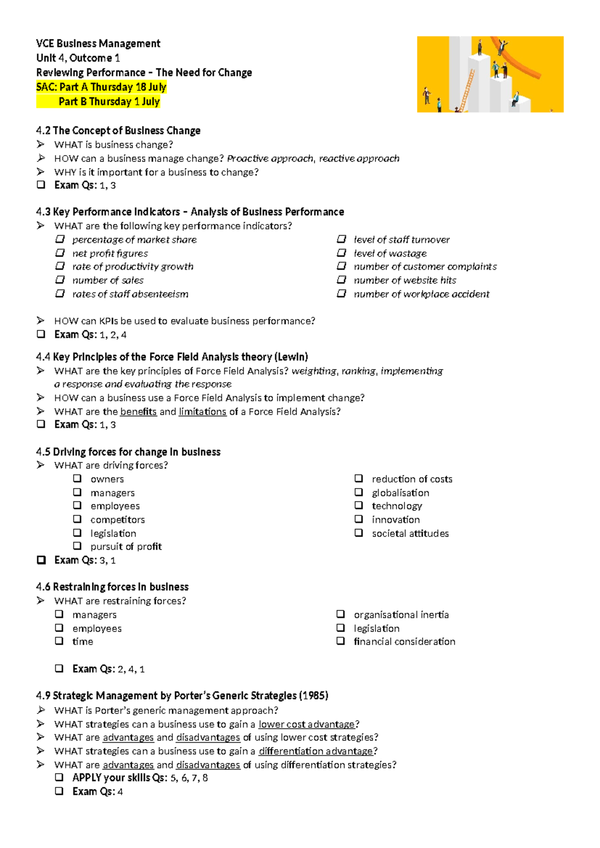 BM U4O1 - Reading Guide - some notes - VCE Business Management Unit 4 ...