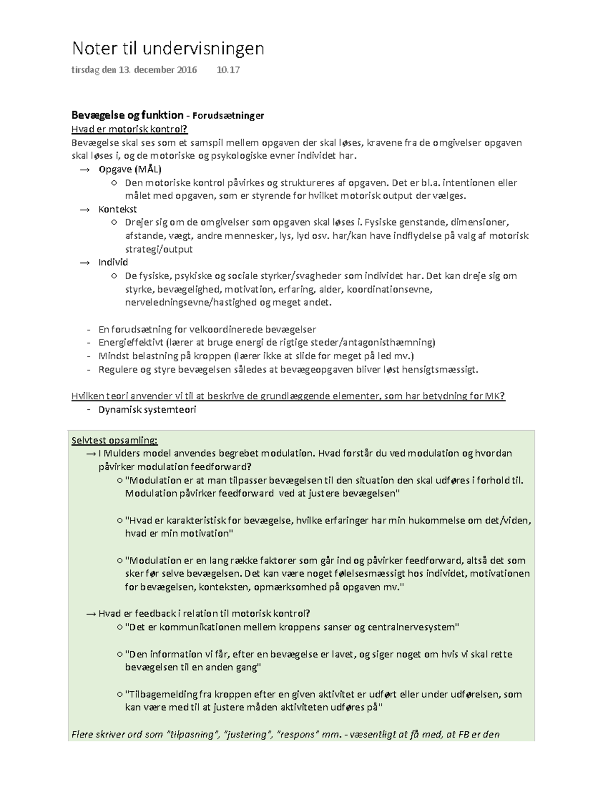 Teori og metode - Funktionel anatomi (undervisning) - Warning: TT: undefined function: 32 - Studocu