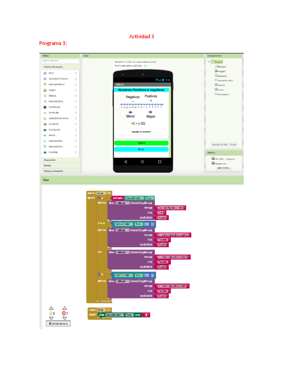 Actividad 3 - App Inventor - programación - Actividad 3 Programa 1 ...