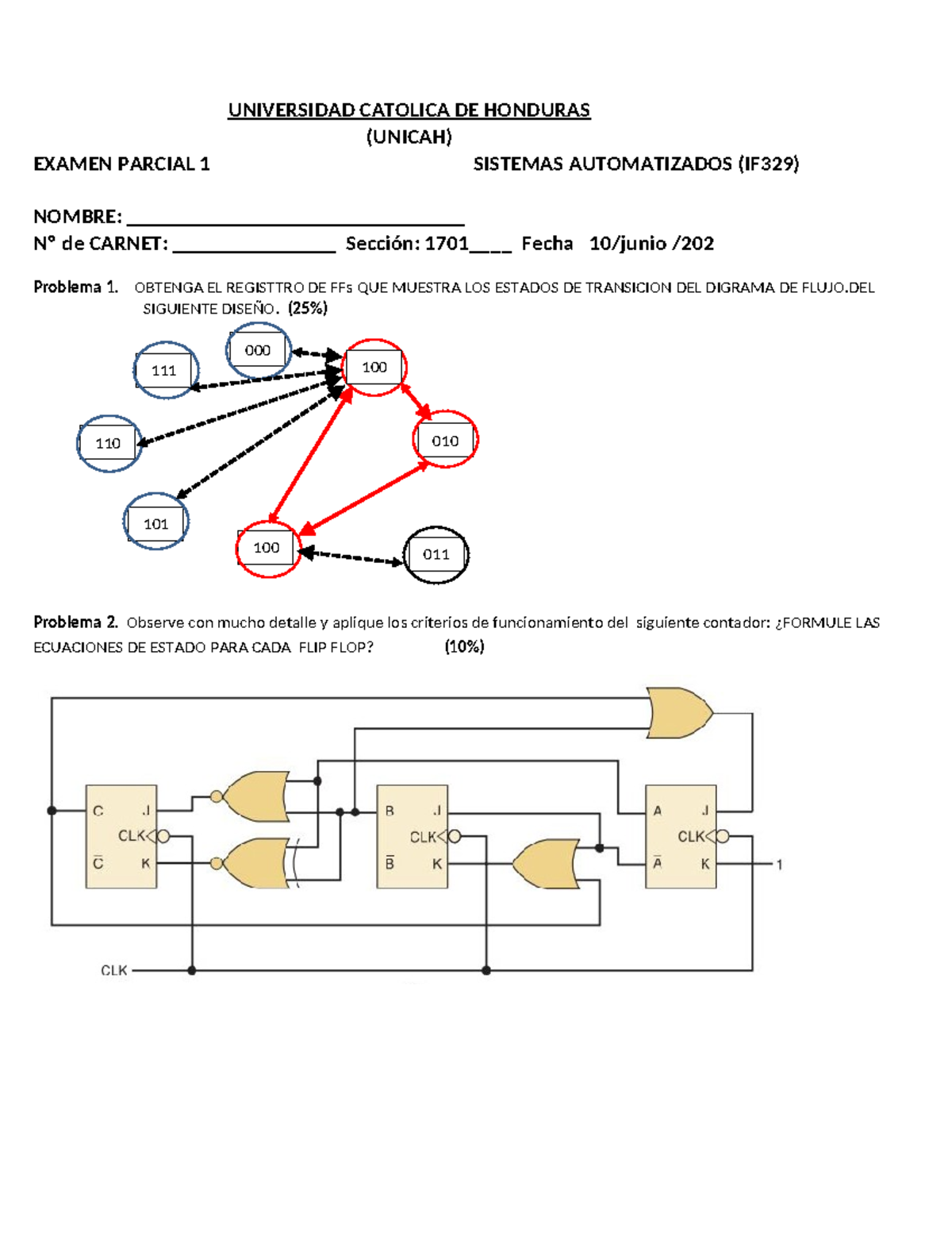 Examen Sistemas Automátizados IF329 PAR 1 A PER 2 2024 - UNIVERSIDAD ...