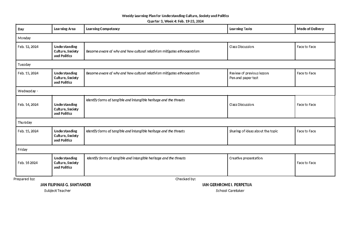 Week 4(Feb. 19-23, 2024) - Weekly Learning Plan for Understanding ...