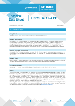 Ultrafuse metal User Guideline - Ultrafuse ####### ® Metal Filaments ...