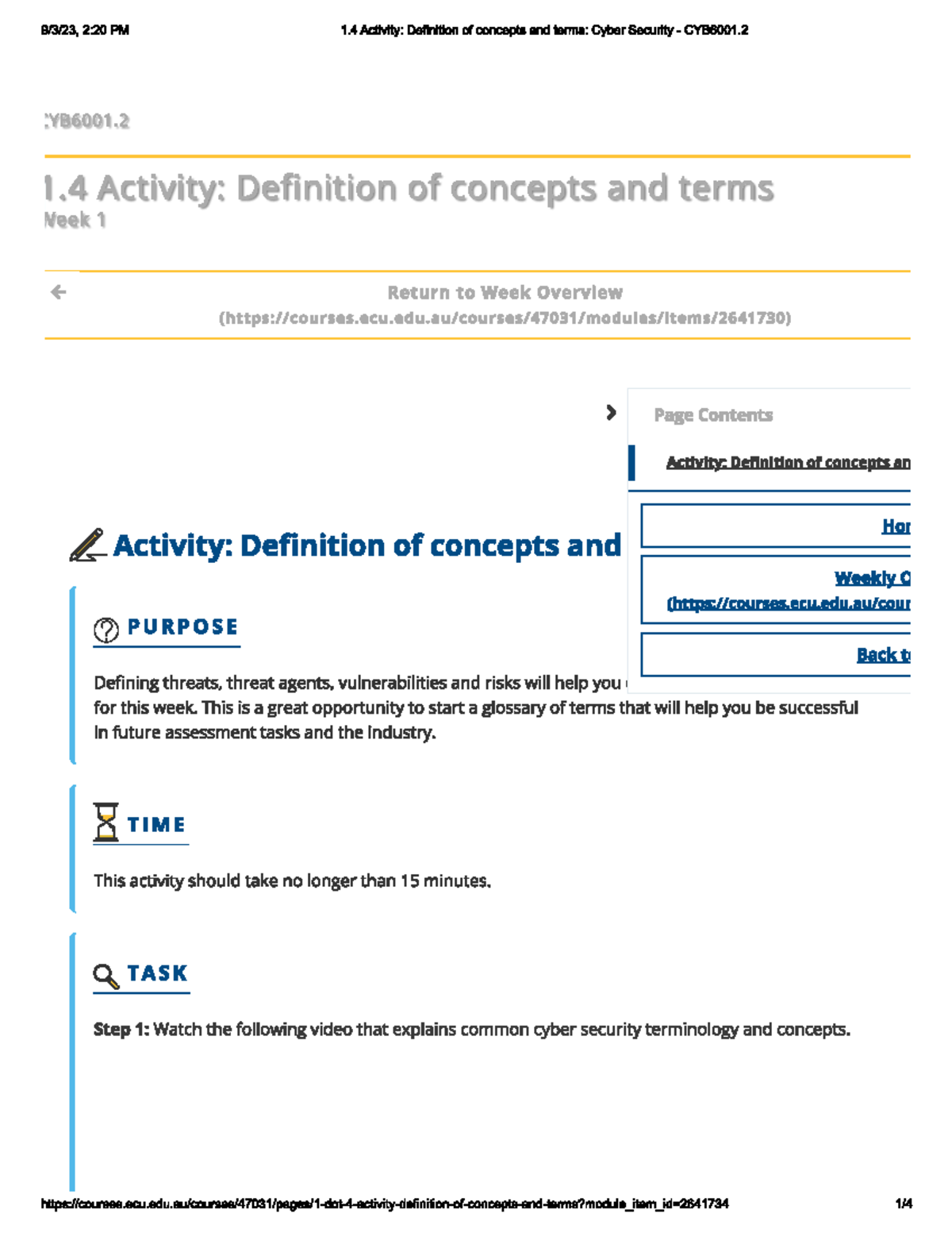 Definition of Concepts and Terms - CYB6001 - Studocu