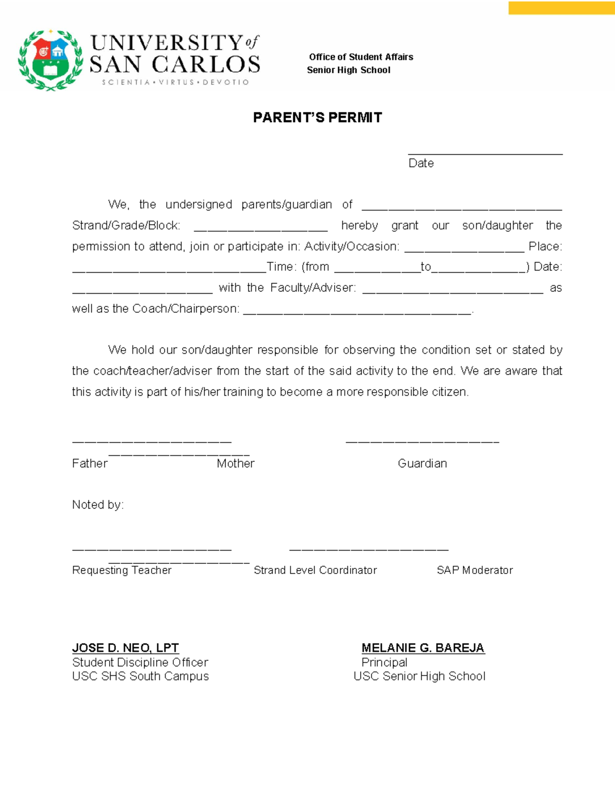 PrintytttttFORSUMM - Office of Student Affairs Senior High School ...