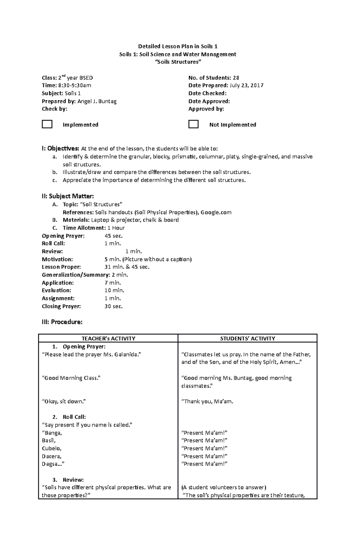Detailed Lesson Plan In Soils 101 Of Students 28 Time 8 30 9 30am detailed-lesson-plan-in-soils-101-of-students-28-time-8-30-9-30am