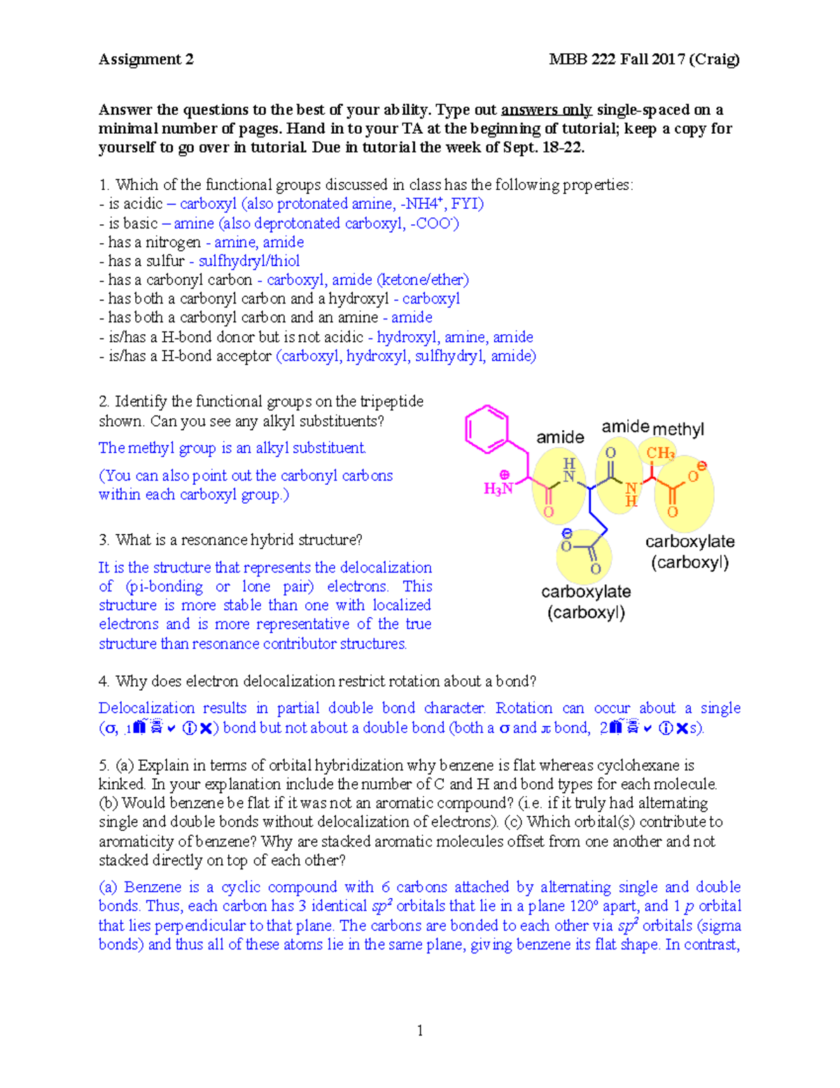 Tutorial 2, questions and answers - Assignment 2 MBB 222 Fall 2017 ...