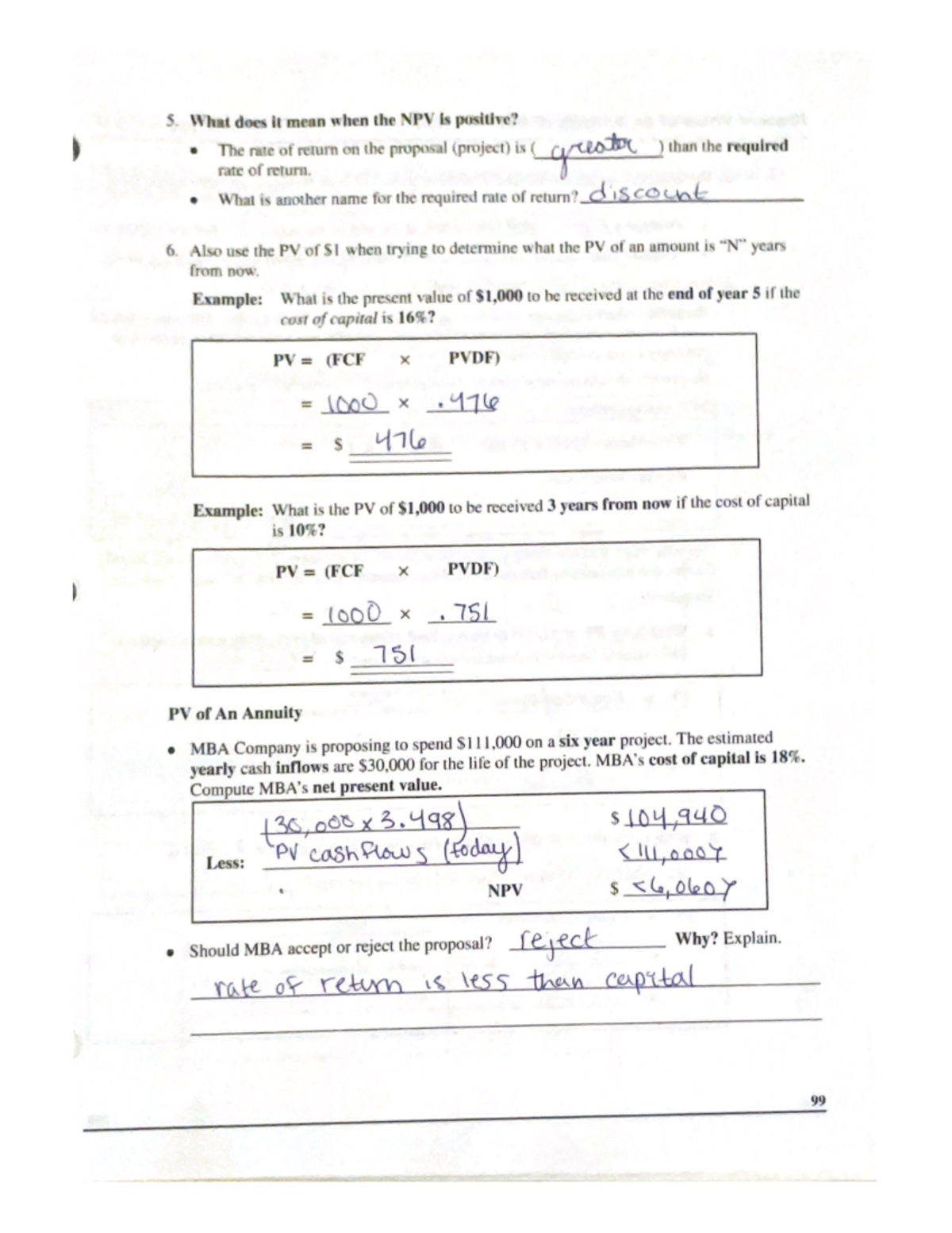 NPV - practice notes on accounting npv - Studocu