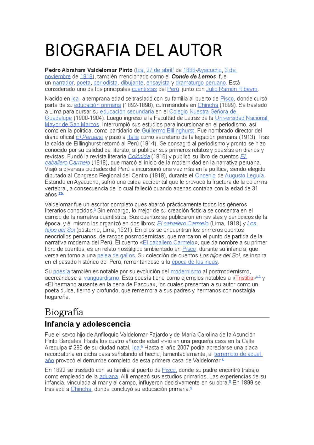 Biografia DEL Autor - JSBSJBSJSBSJBSJBSJSBSJBSJSB - BIOGRAFIA DEL AUTOR ...