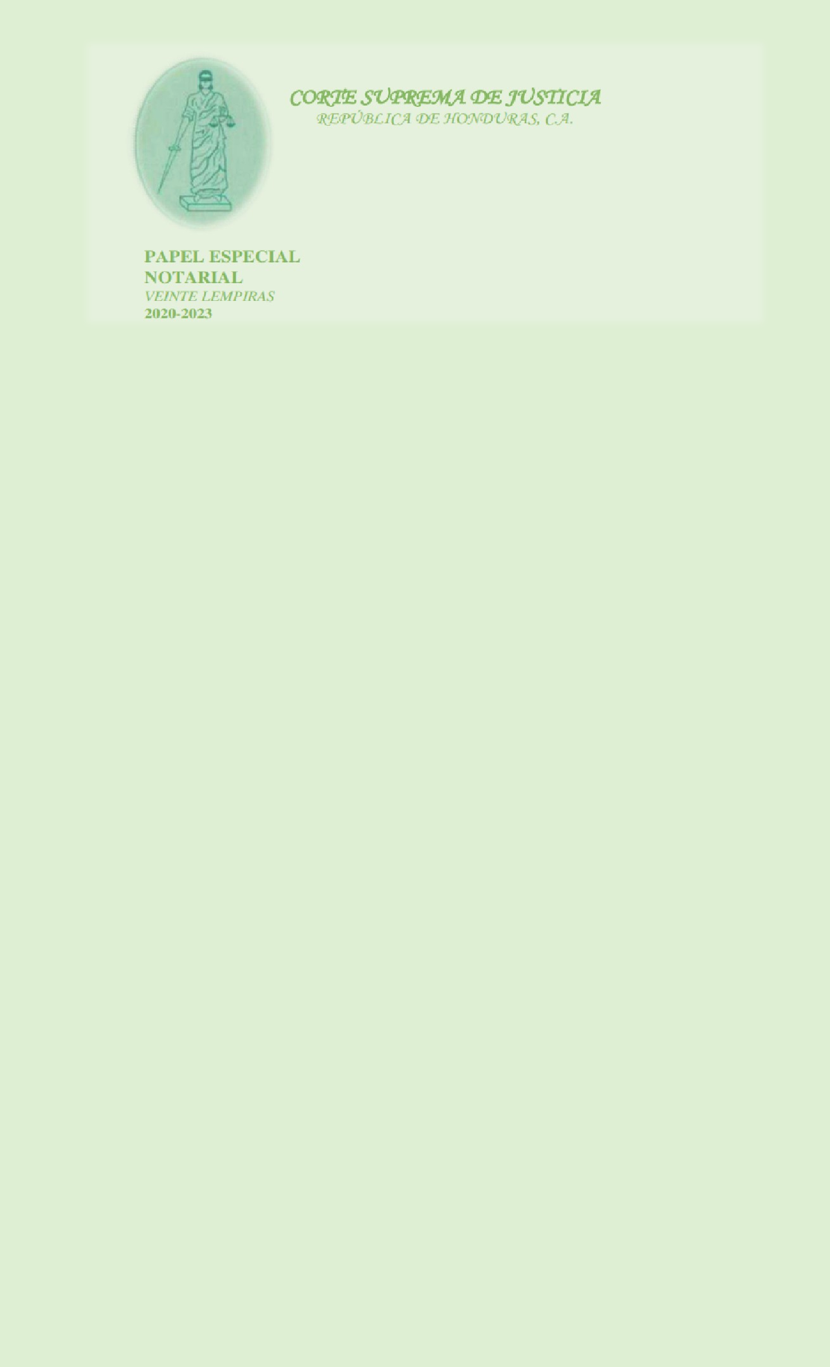 Papel notarial verde editable - Derecho Notarial - CORTE SUPREMA DE JUSTICIA REPUBLICA DE ...