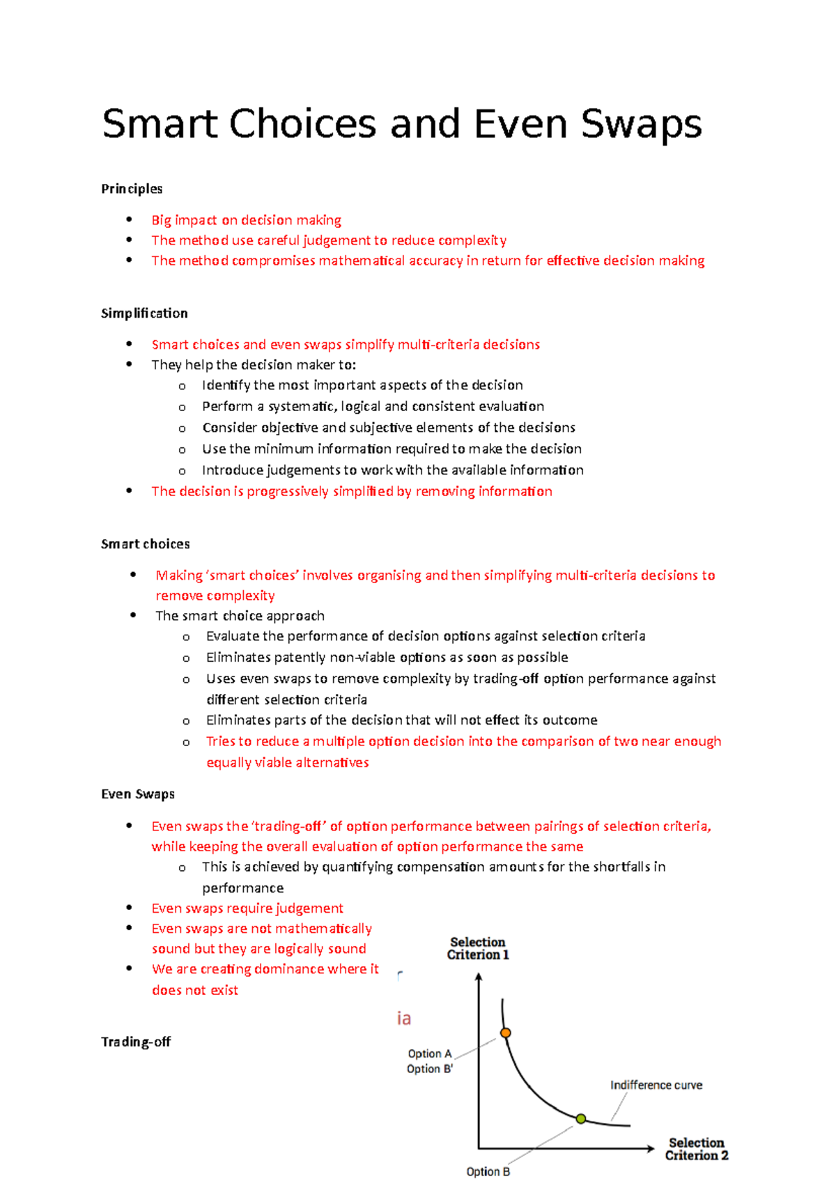 Unit 5 - Smart Choices And Even Swaps - Smart Choices and Even Swaps ...