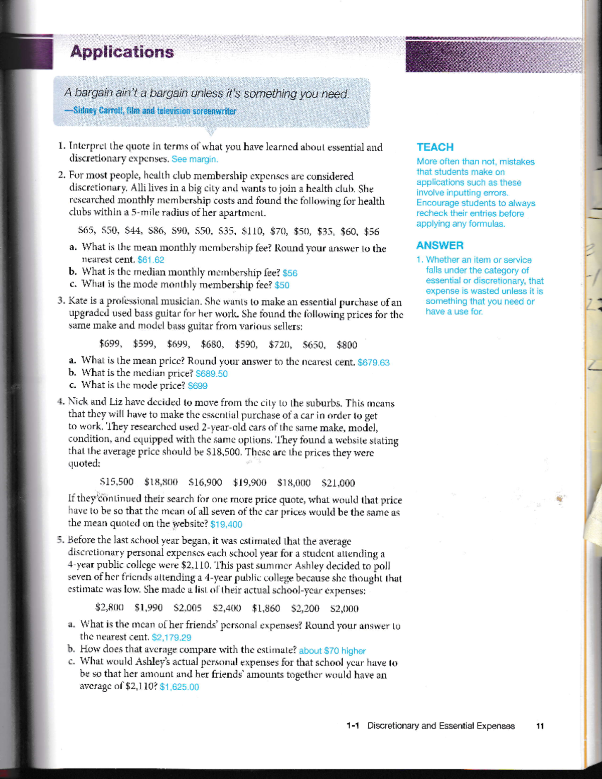 P 11 - 13 new - ……. - Applications A bargain ain't a bargain unless it ...