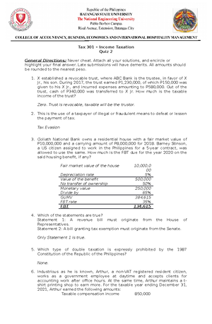 Chapter 2 Income Taxation NEW - MODULE 2 Individual Taxpayers ...