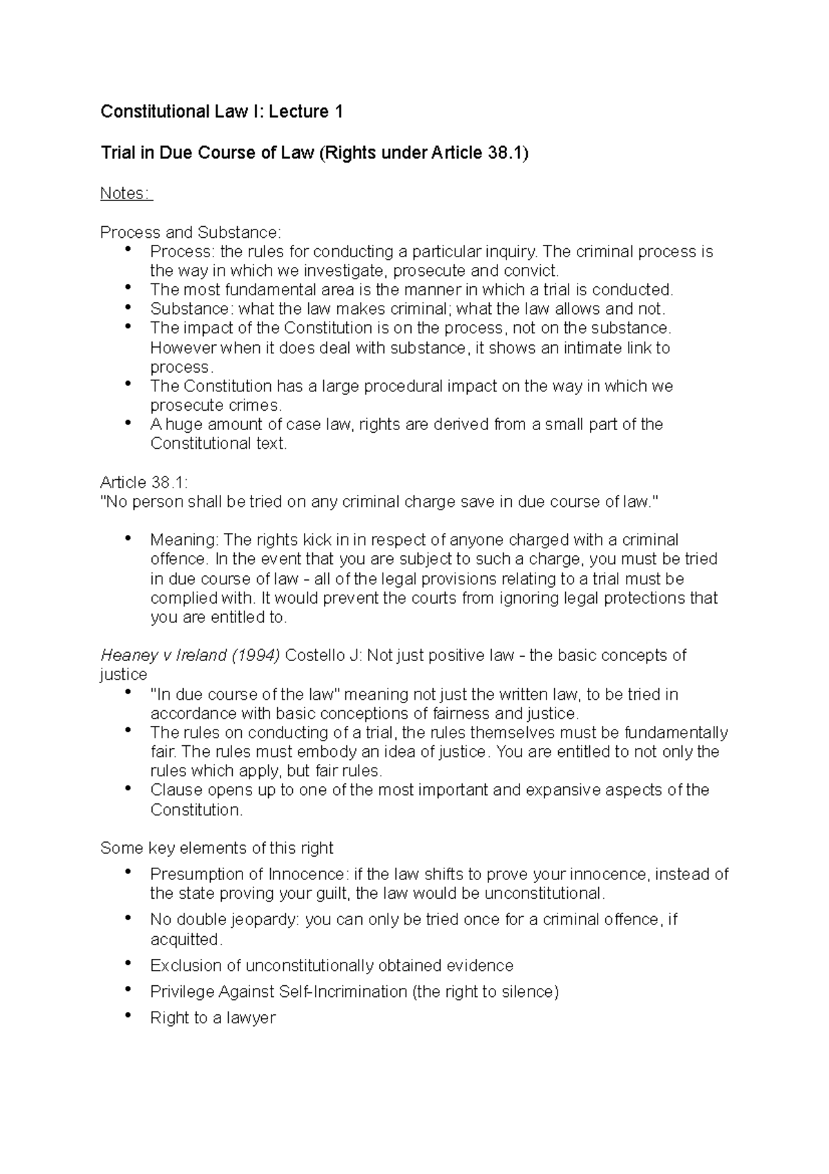 Con Law Lecture 1 - Constitutional Law I, taught by Professor David ...