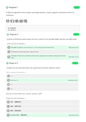 Tarea 6 Chino Basico - Ejercicios de comprensión y expresión escrita 1. Repasar los caracteres ...