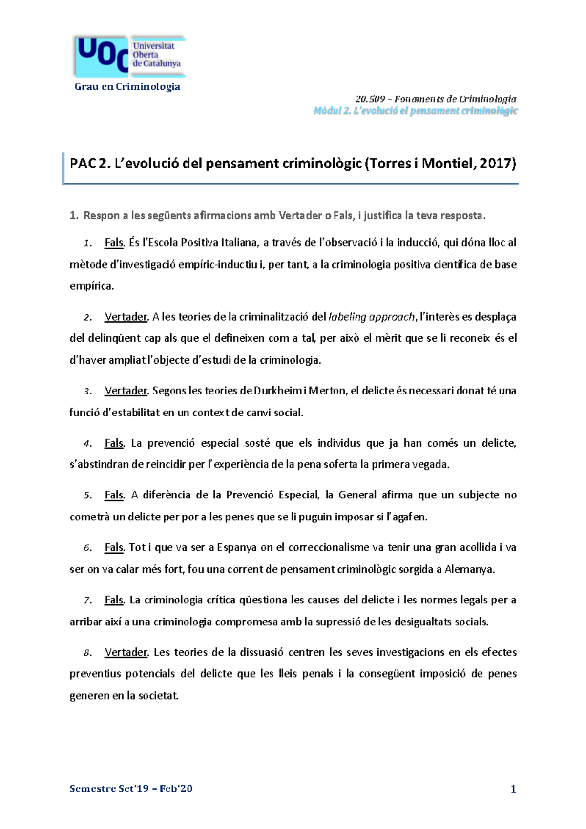 PAC 2 Fonaments Criminologia - Warning: TT: undefined function: 32 Grau en Criminologia 20 ...