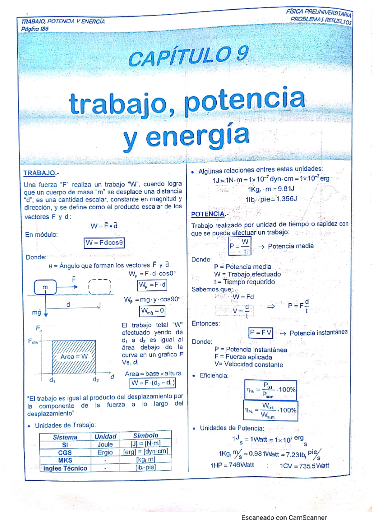 Fórmulas De Trabajo, Energía Y Potencia En Procesos Mecánicos – YOFR