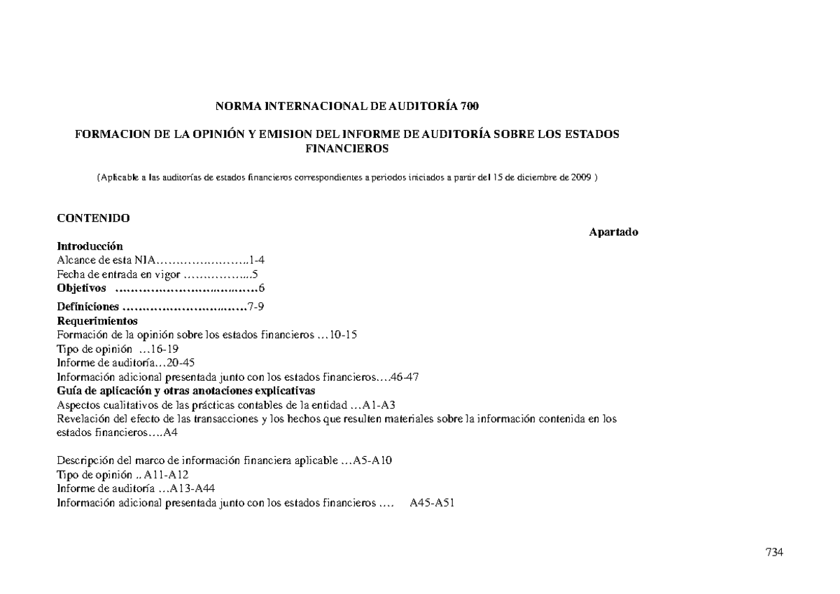 34 - NIA 700 - NIA 700 - NORMA INTERNACIONAL DE AUDITORÍA 700 FORMACION ...