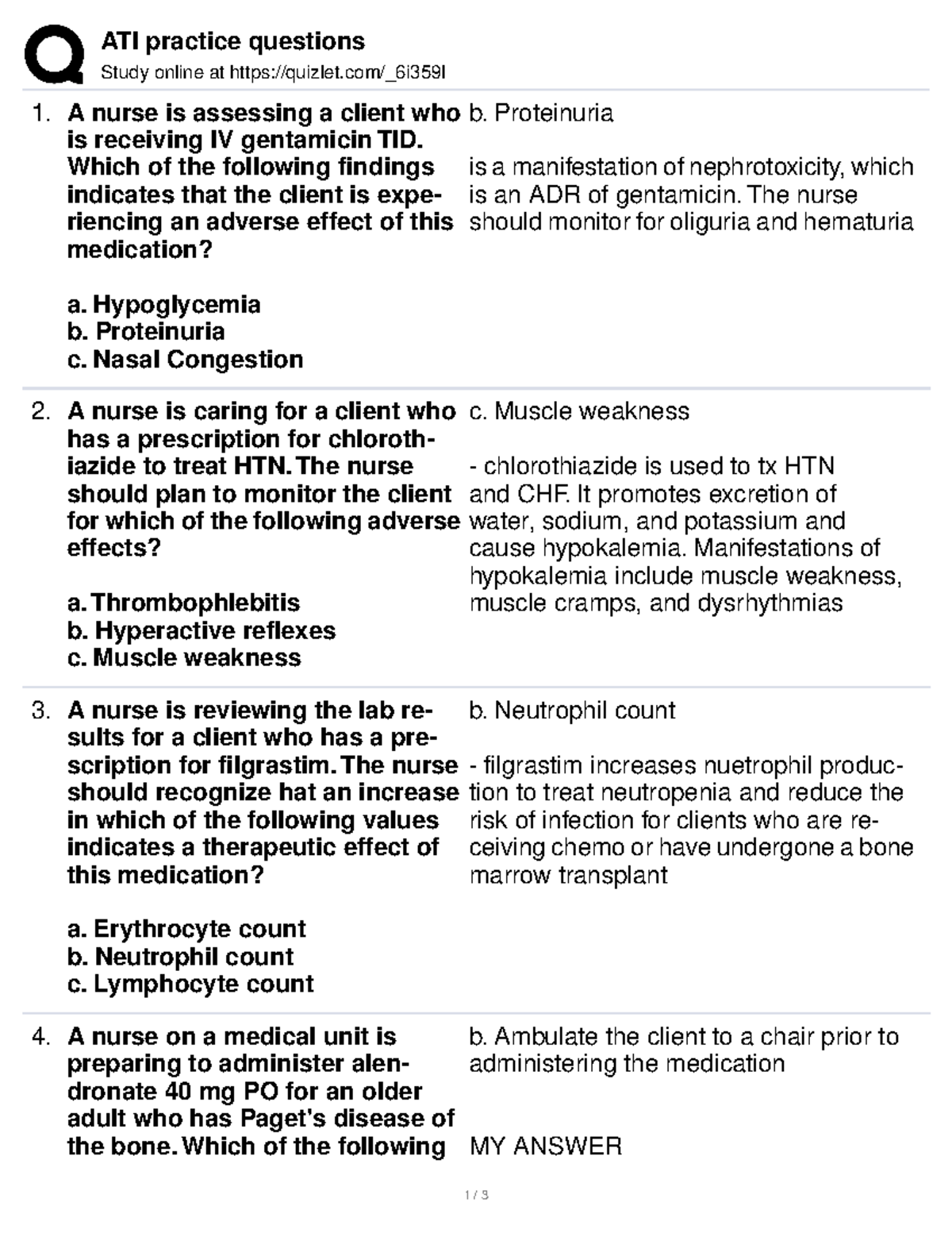 Practice questions - none - ATI practice questions Study online at ...