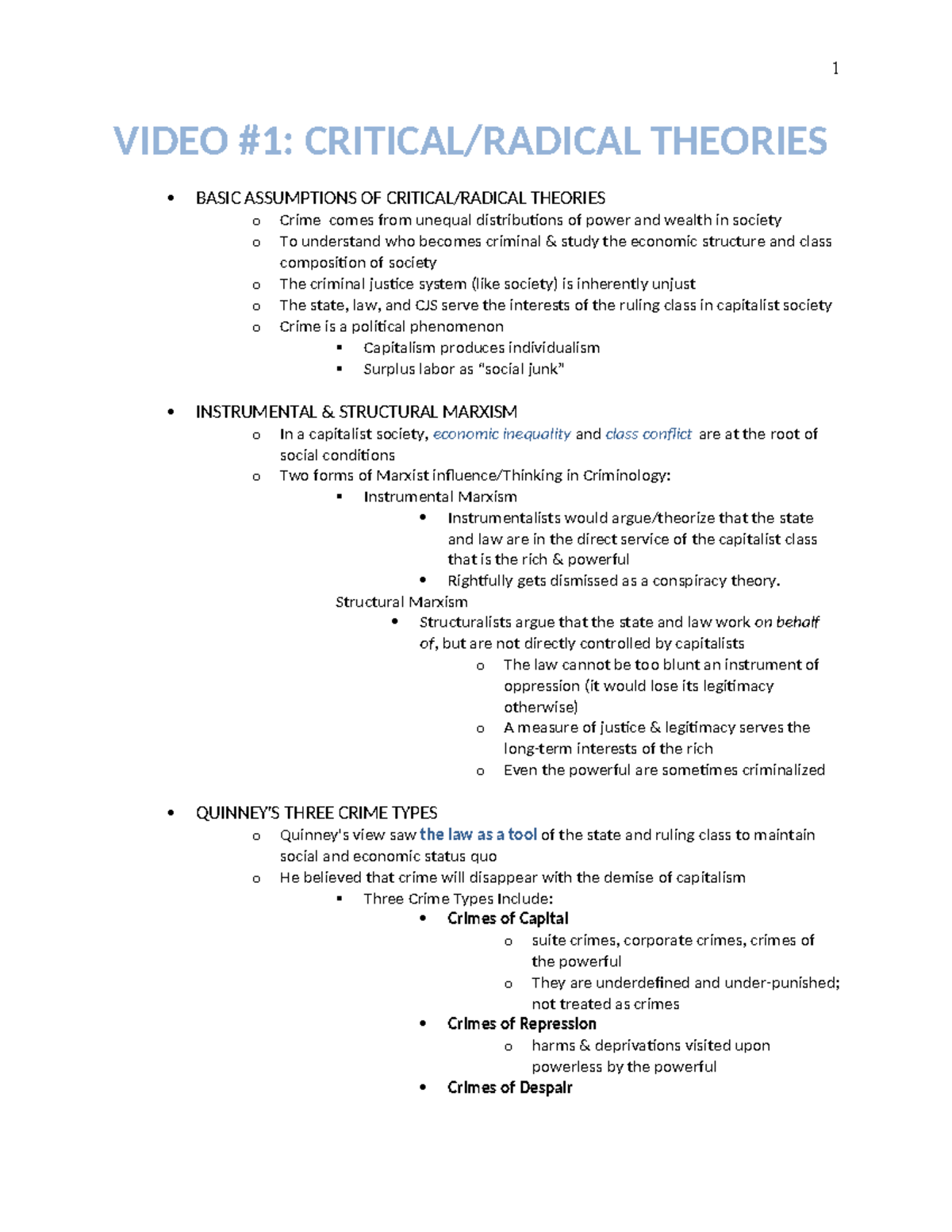 Module 09 - On Critical/Radical Theories - 1 VIDEO #1: CRITICAL/RADICAL ...