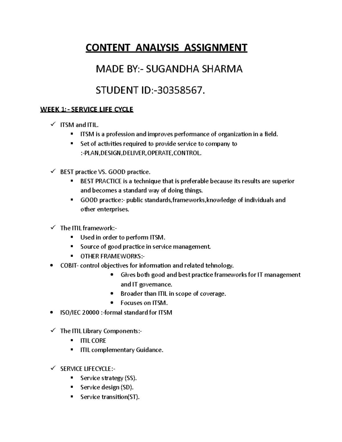 7400 content analysis assignment - CONTENT ANALYSIS ASSIGNMENT MADE BY ...