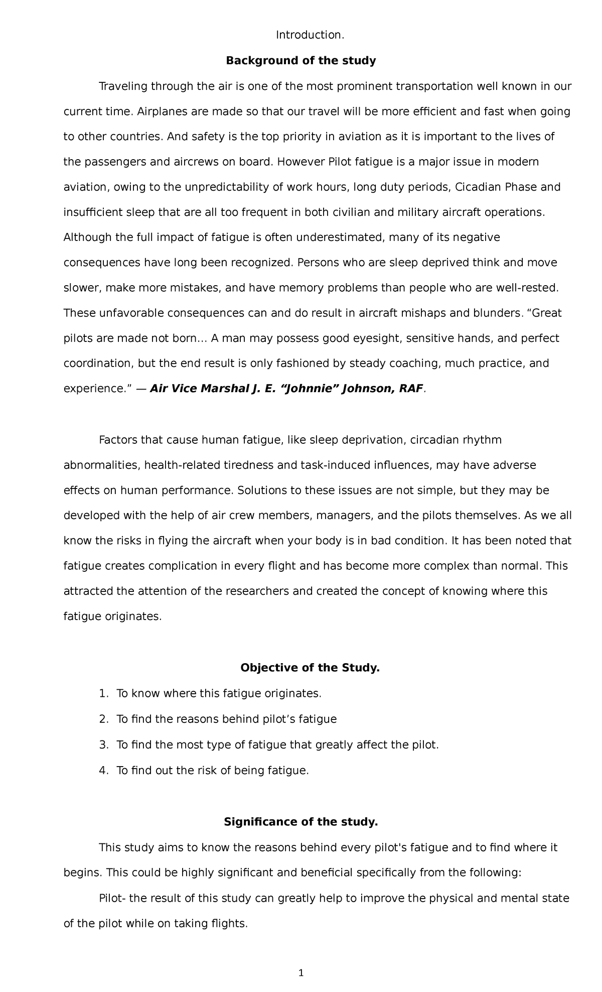 Aviaton Research 1 - this is only for avitaion field - Introduction ...