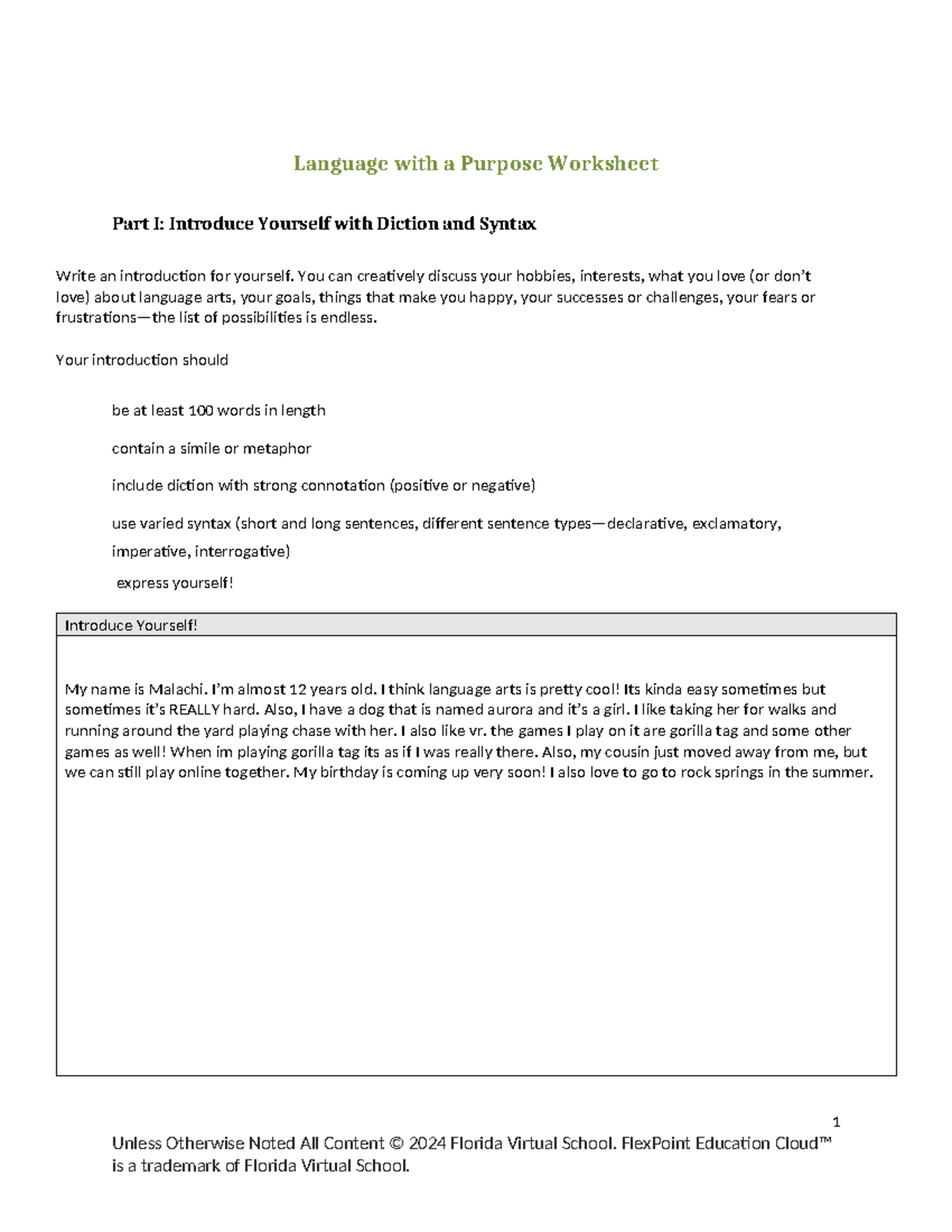 Language with a purpose worksheet - Language with a Purpose Worksheet ...