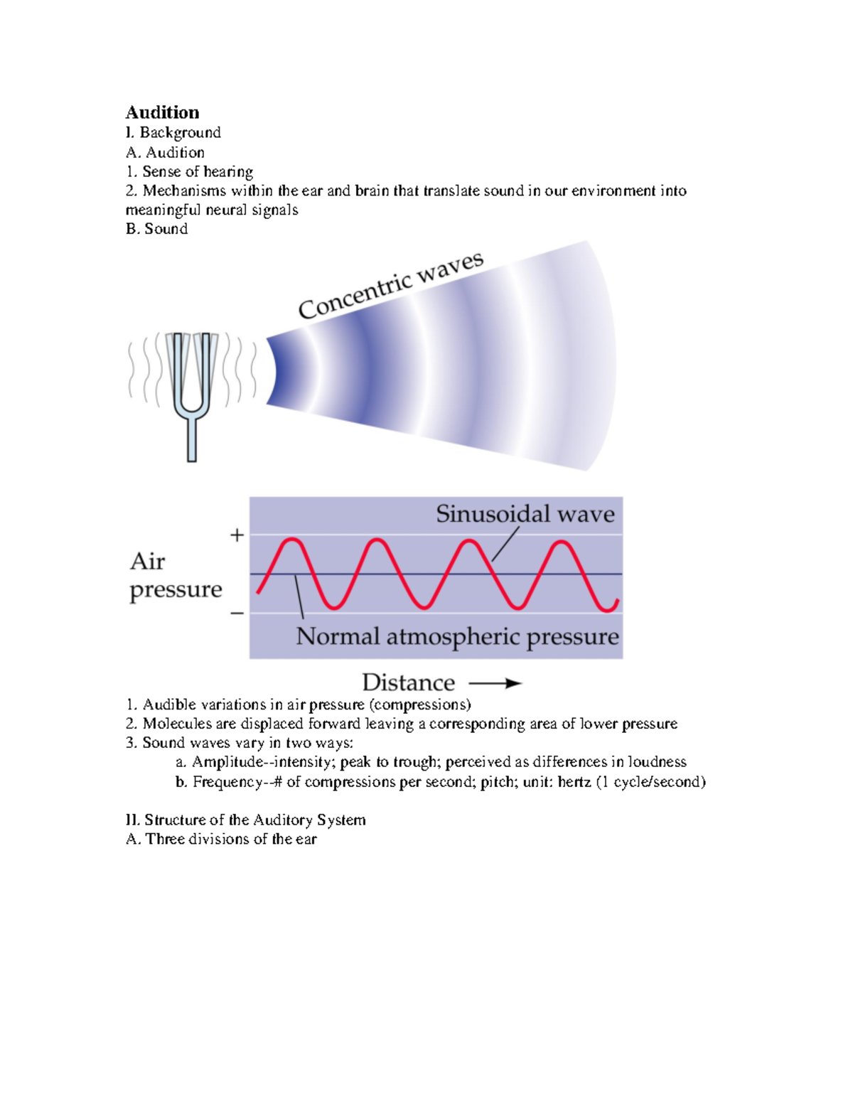 03 APSummer 20 128 Audition Somatic Sensory - Audition I. Background A ...