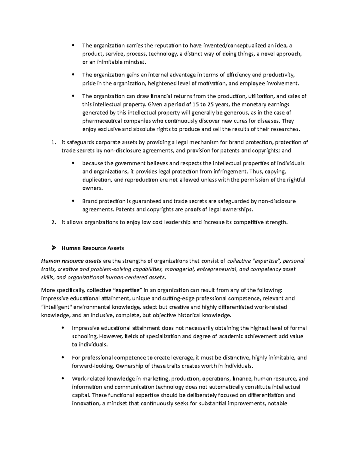 Chapter 7 Strategic Asset Management - The organization carries the ...