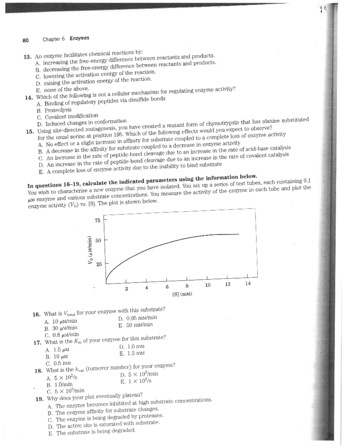 Chapter 6 Homework - Hw -genetics - 80 Chapter 6 Enzymes 13. An enzyme ...