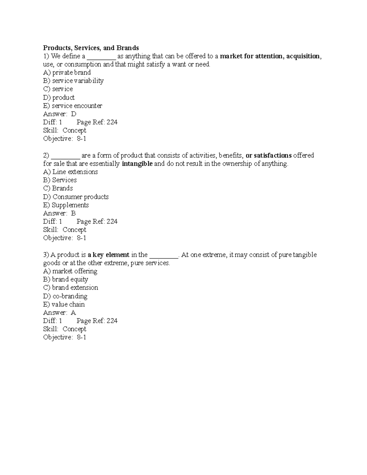 Brand - DVSV - Products, Services, and Brands We define a ________ as ...