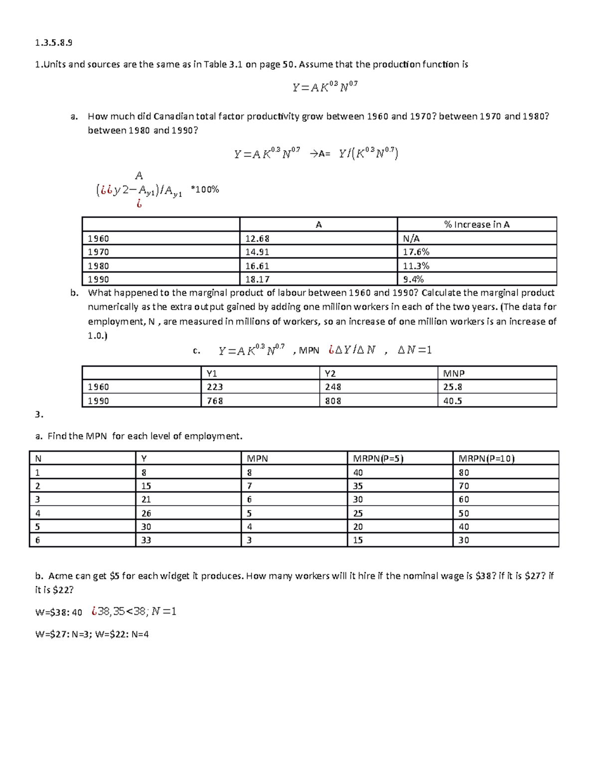 Chapter 3 Homework - 1.3.5. 1 and sources are the same as in Table 3 on ...