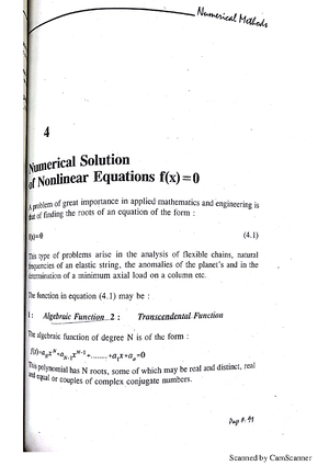 Chp 6 - lecture note - Numerical Methods - Studocu