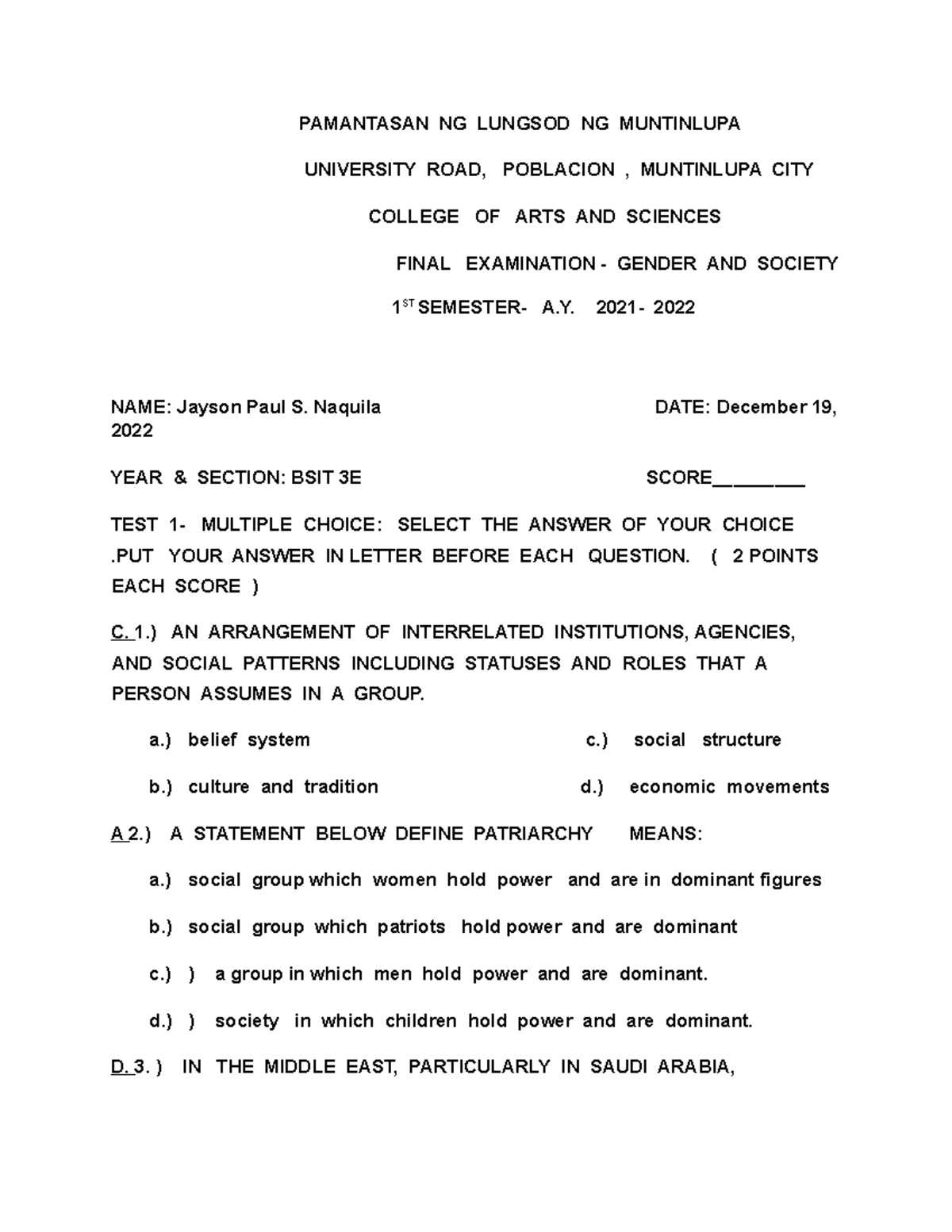 Naquila, Jaysonpaul, S - PAMANTASAN NG LUNGSOD NG MUNTINLUPA UNIVERSITY ...