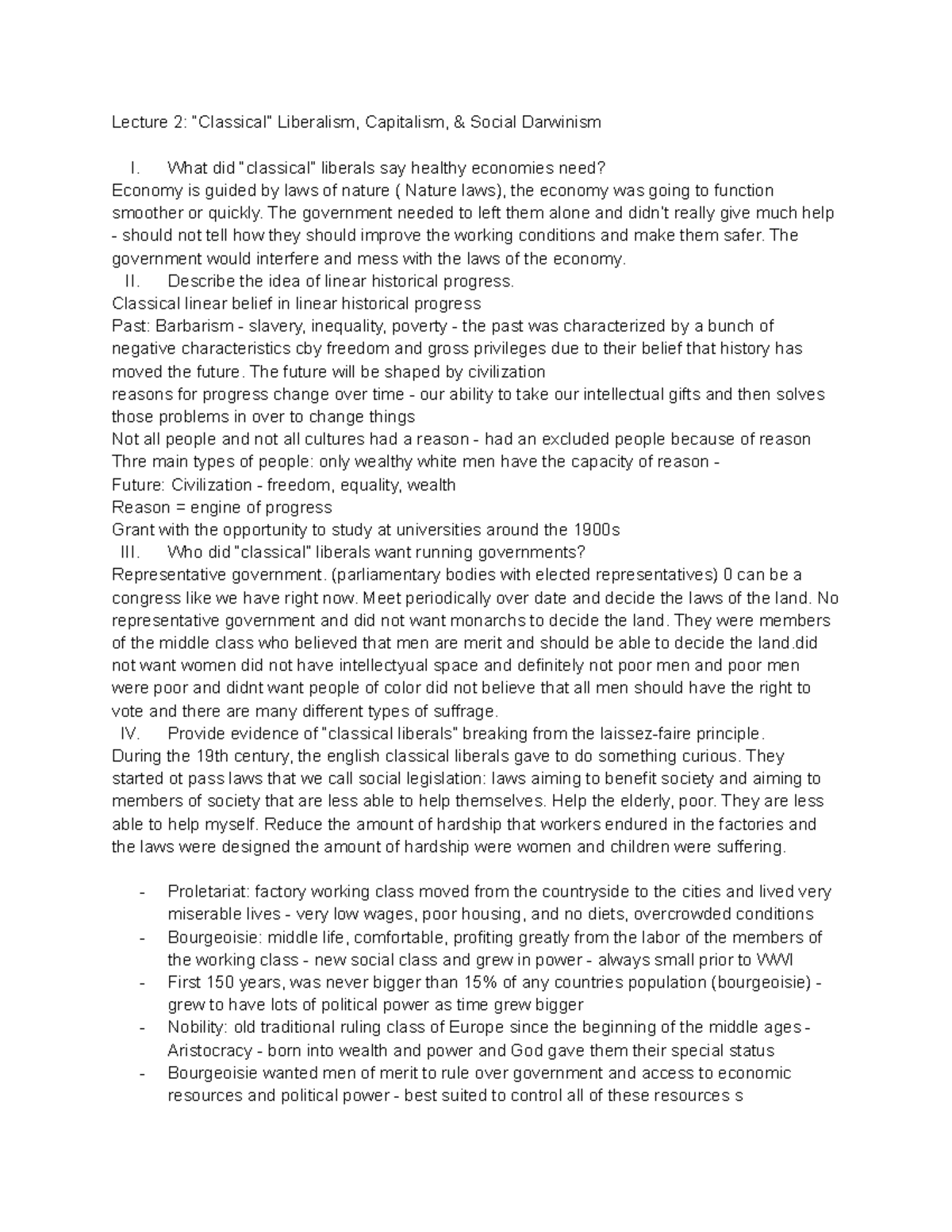 Lecture 2 WH Notes - Cathleen Giustinl - Lecture 2: “Classical ...