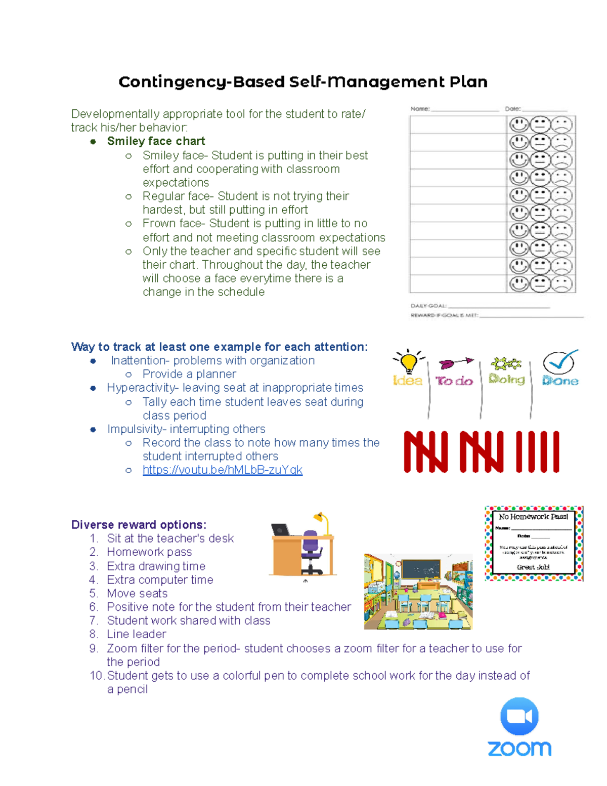 Psyc207 Teacher Toolbox #5 - Contingency-Based Self-Management Plan ...