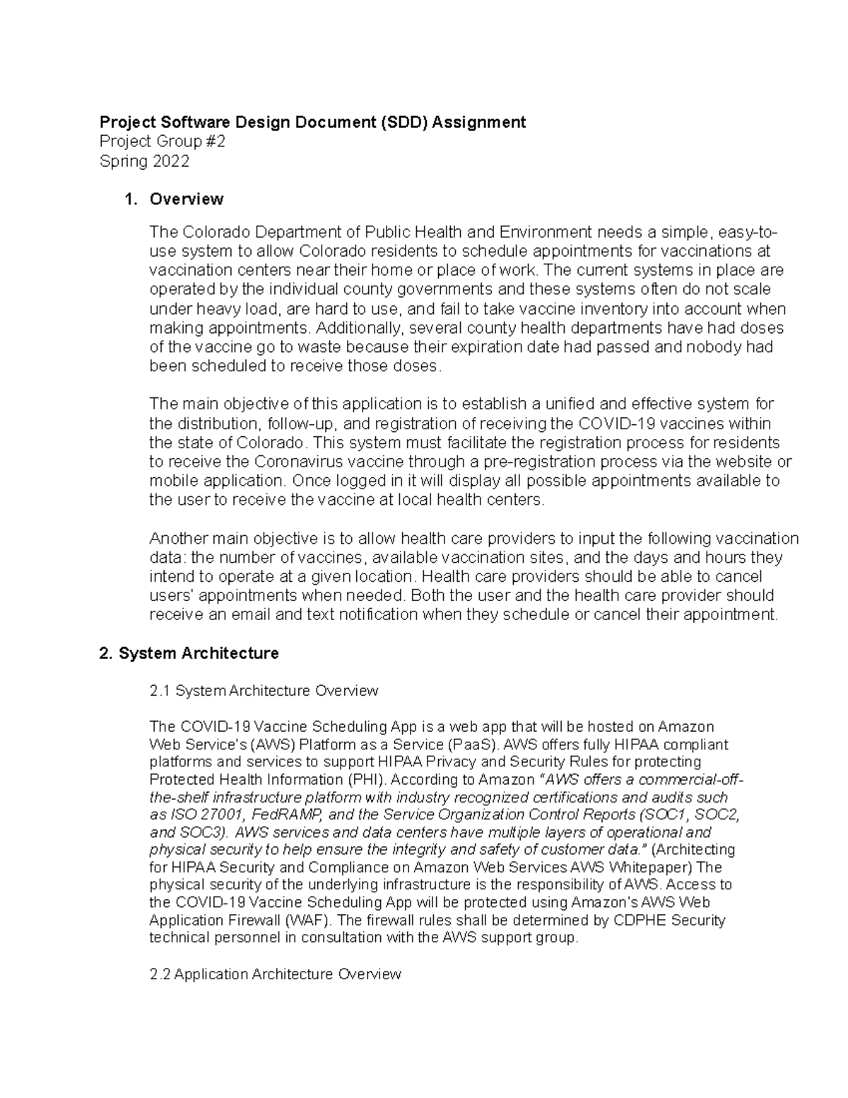 Doc17 - labs/paper - Project Software Design Document (SDD) Assignment ...