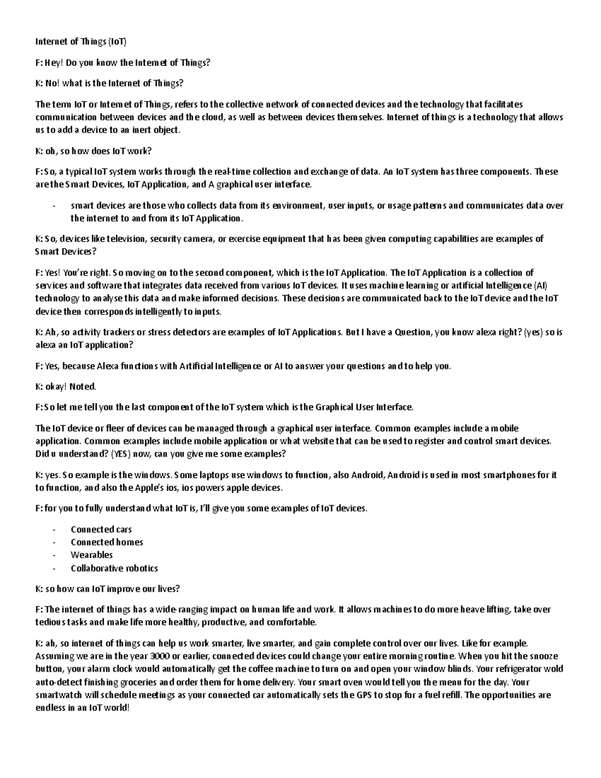 Internet of Things - Internet of things is a technology that allows us ...