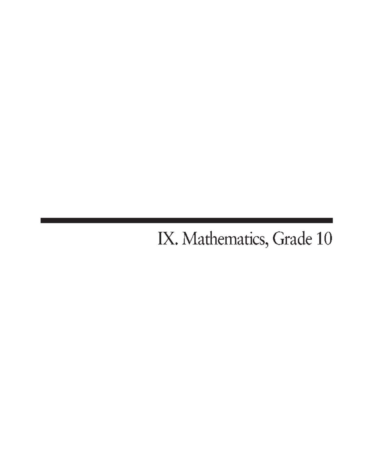 The spring 2004 Grade 10 MCAS Mathematics - IX. Mathematics, Grade ...