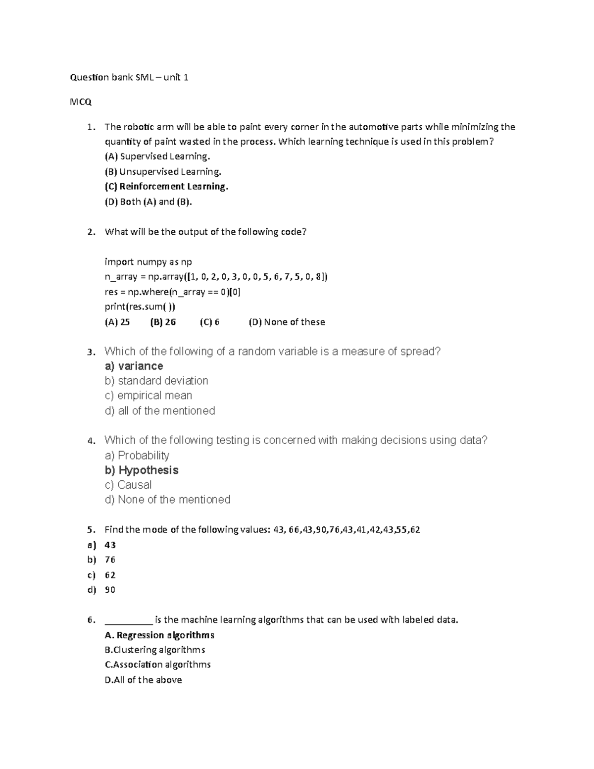 question-bank-sml-ct1-statistical-machine-learning-question-bank