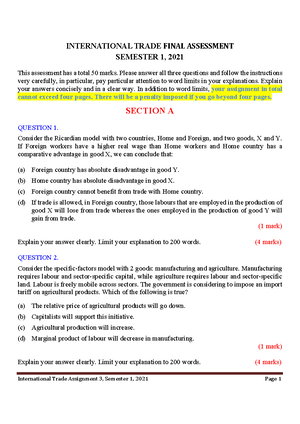 Topic 3 Tutorial solutions - International Finance Topic 3 The Mechanisms of Foreign Exchange ...