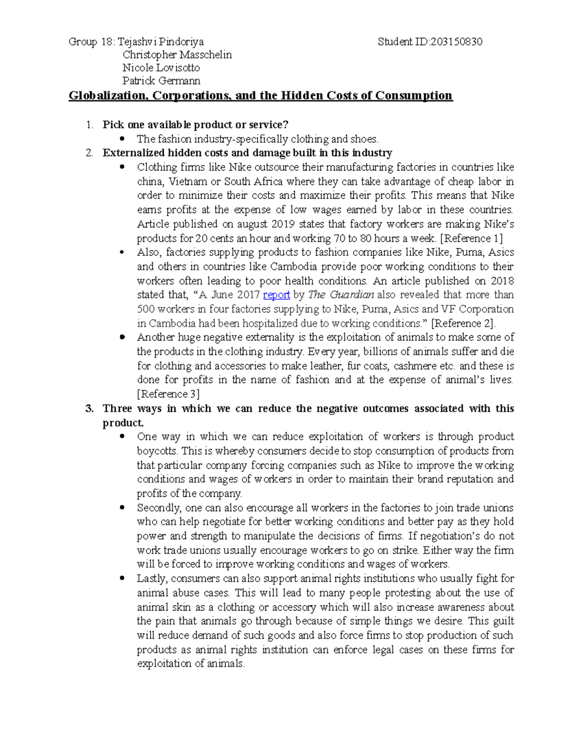 Globalization, Corporations, and the Hidden Costs of Consumption ...