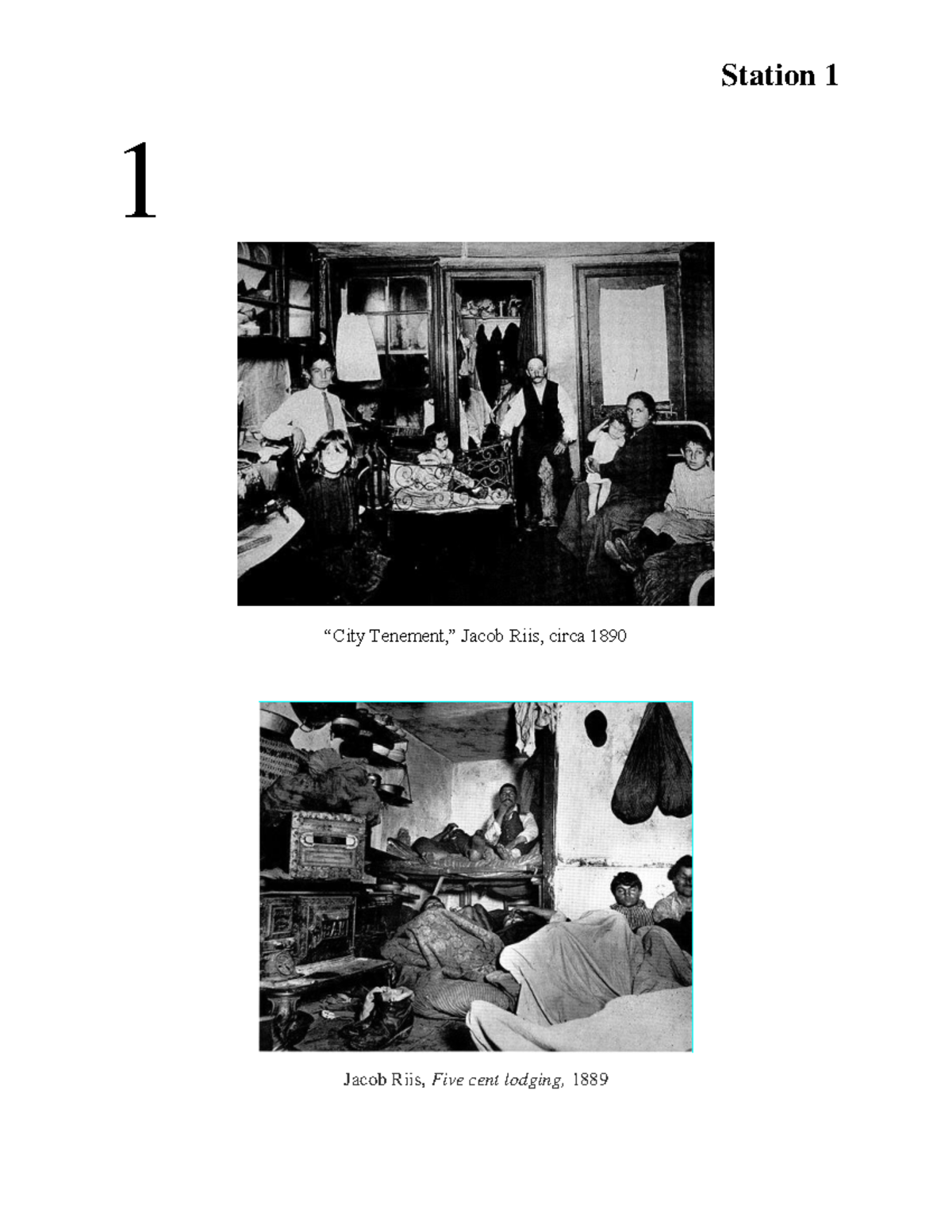 Gilded Age Station Documents - “City Tenement,” Jacob Riis, circa Jacob ...