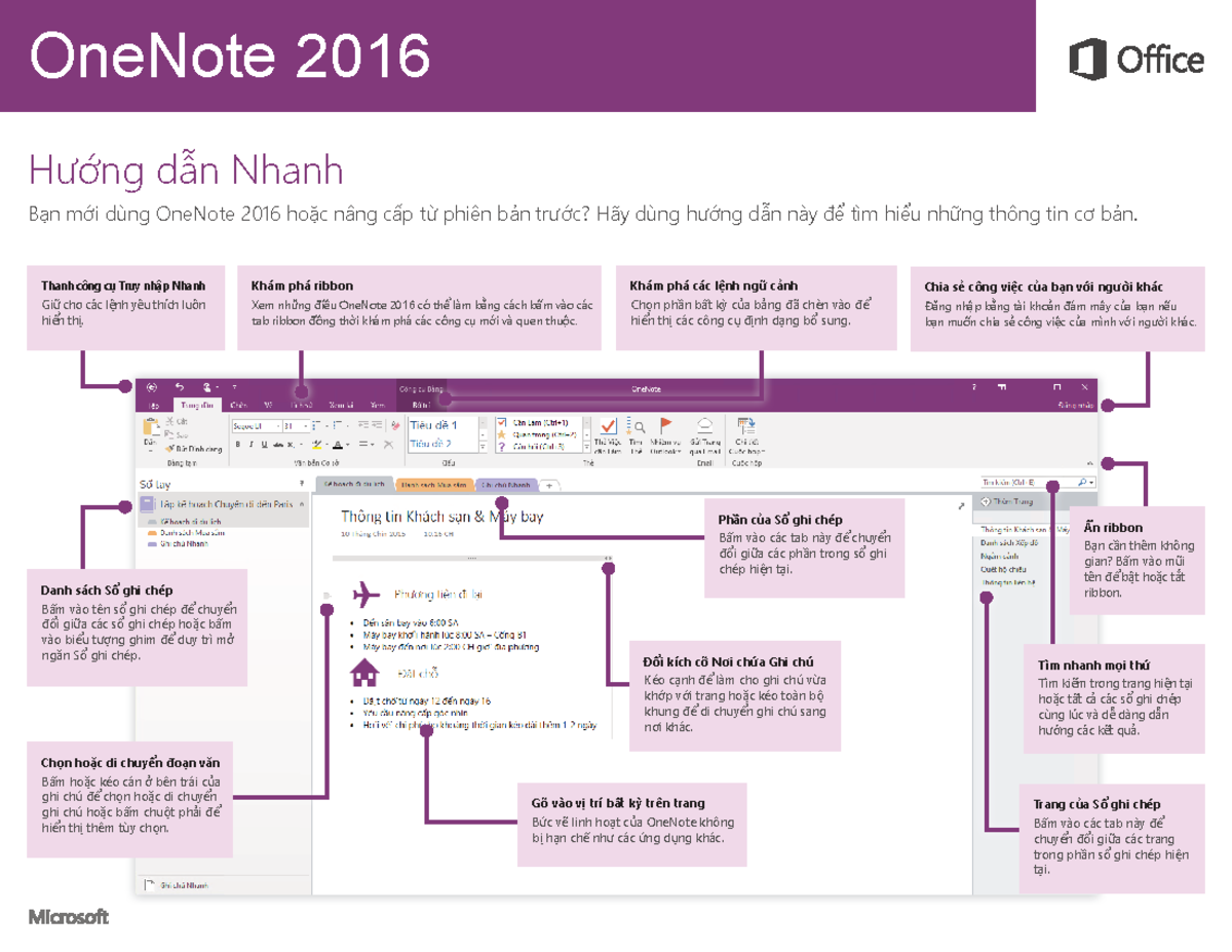 Onenote 2016 WIN Quick Start Guide - Hướng dẫn Nhanh Bạn mới dùng ...